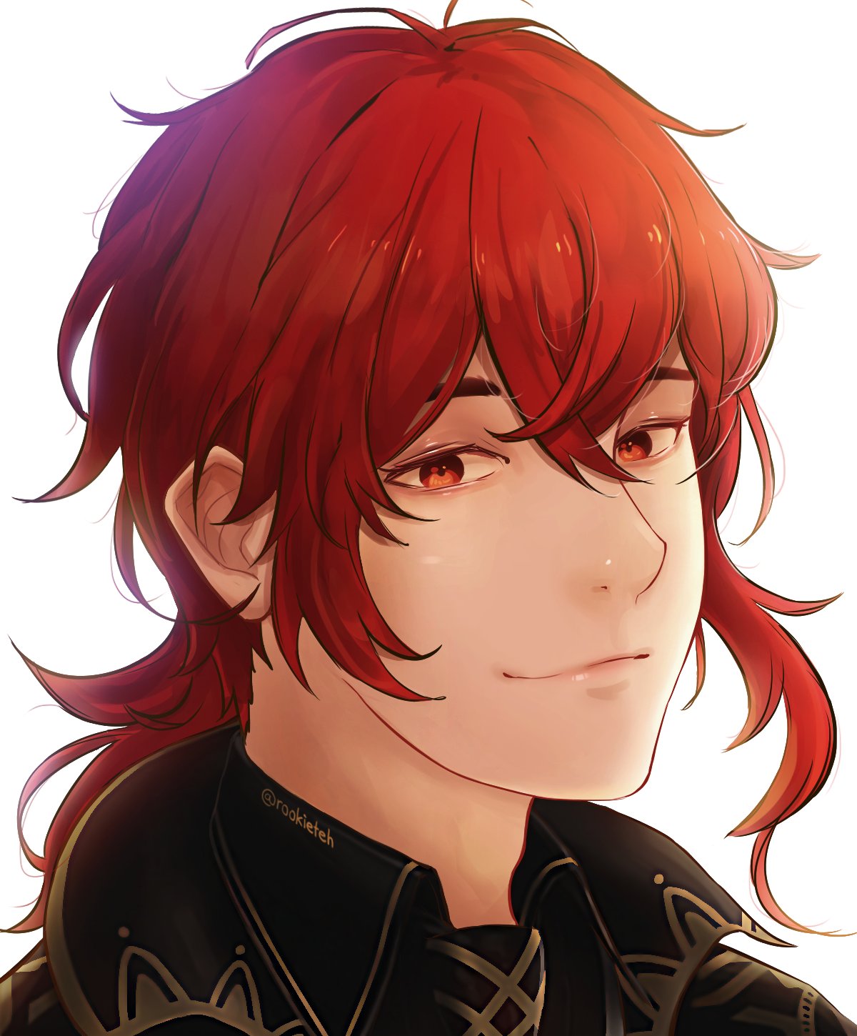 Safebooru - 1boy antenna hair bangs collared jacket crossed bangs diluc ...