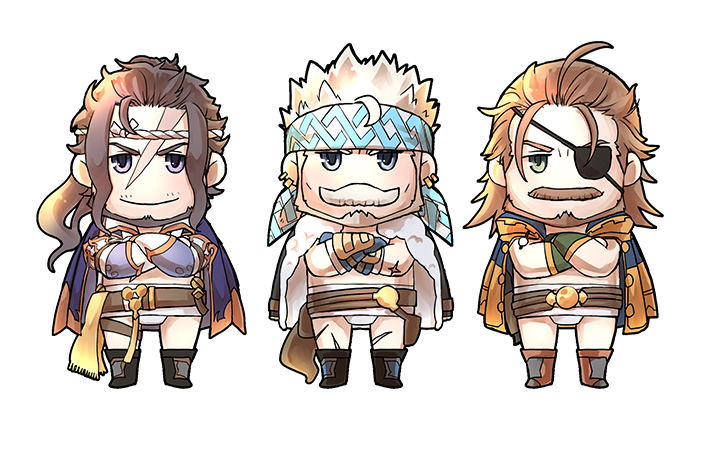 Safebooru - 3boys beard brown hair chibi crossed arms eugen (granblue ...