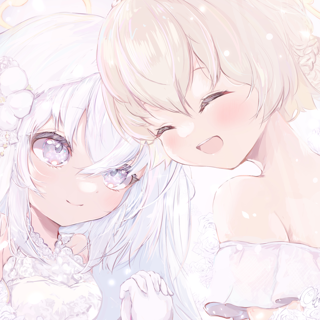 Safebooru - 2girls alternate costume azusa (blue archive) bare arms bare shoulders blue archive ...