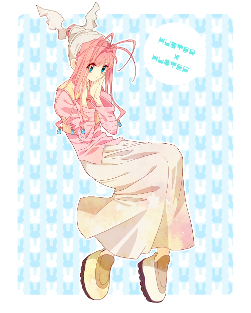 Safebooru - 16 ban 1girl beads blue background blue eyes copyright name full body hair beads ...