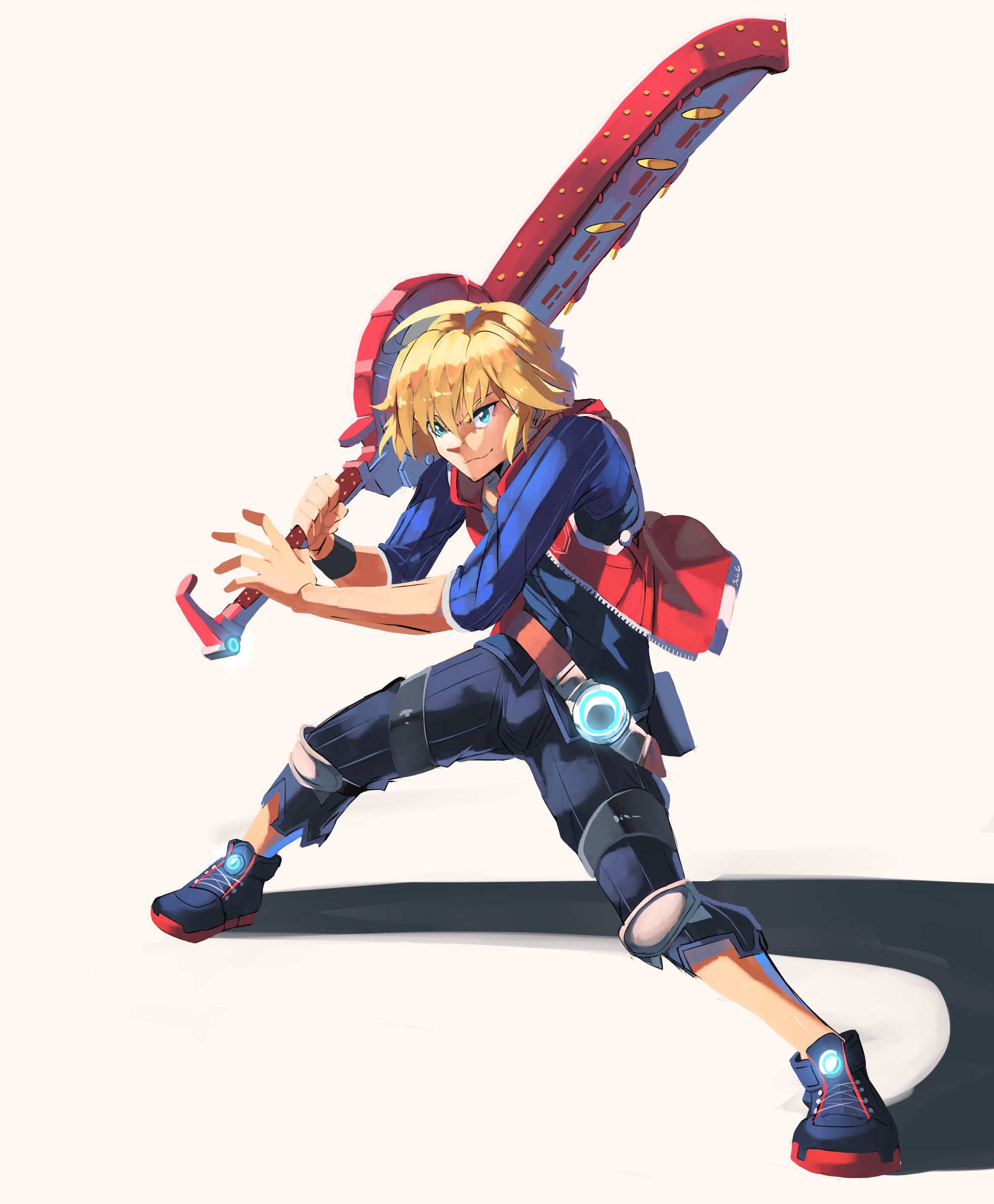 Safebooru - 1boy artist request belt blonde hair blue eyes highres ...
