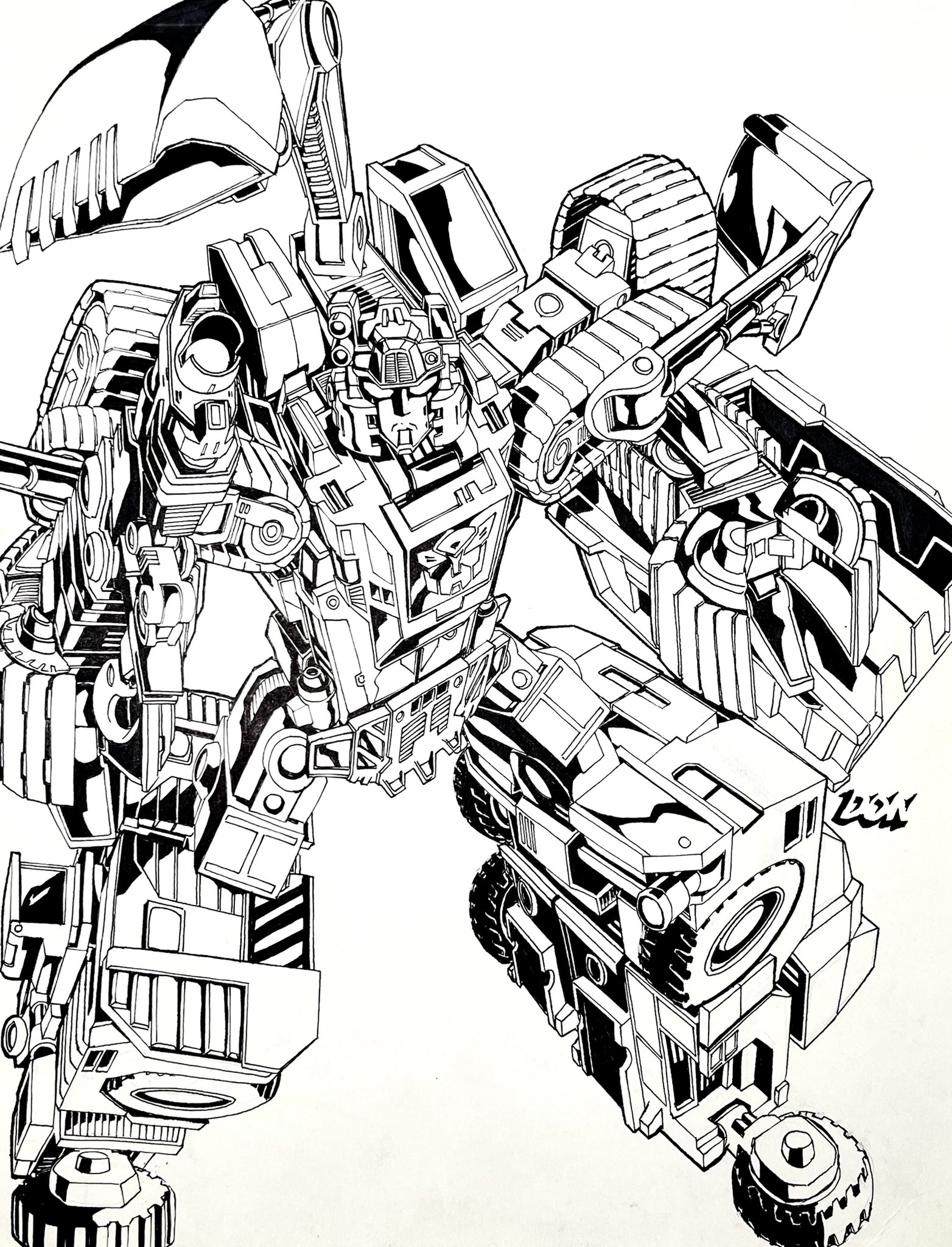 Safebooru - autobot caterpillar tracks don allan figueroa frown ...