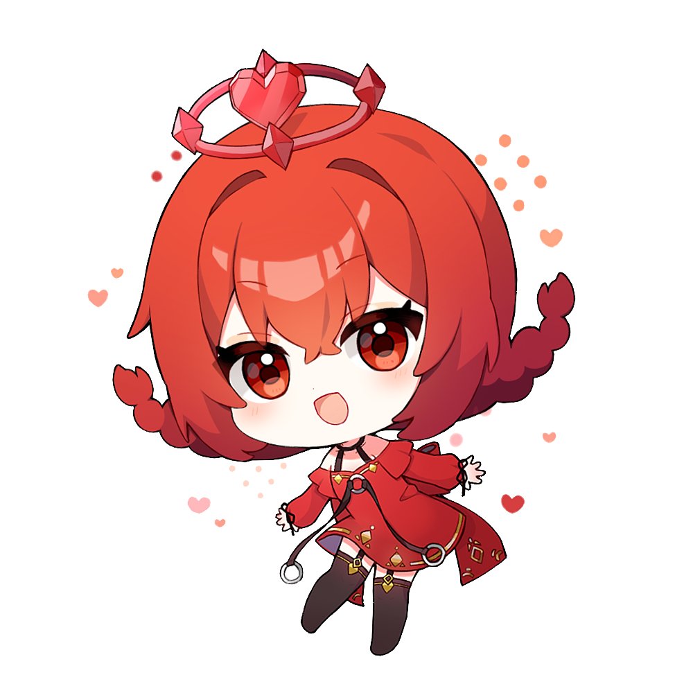 Safebooru - 1girl bangs black thighhighs blush braid chibi dress esme ...