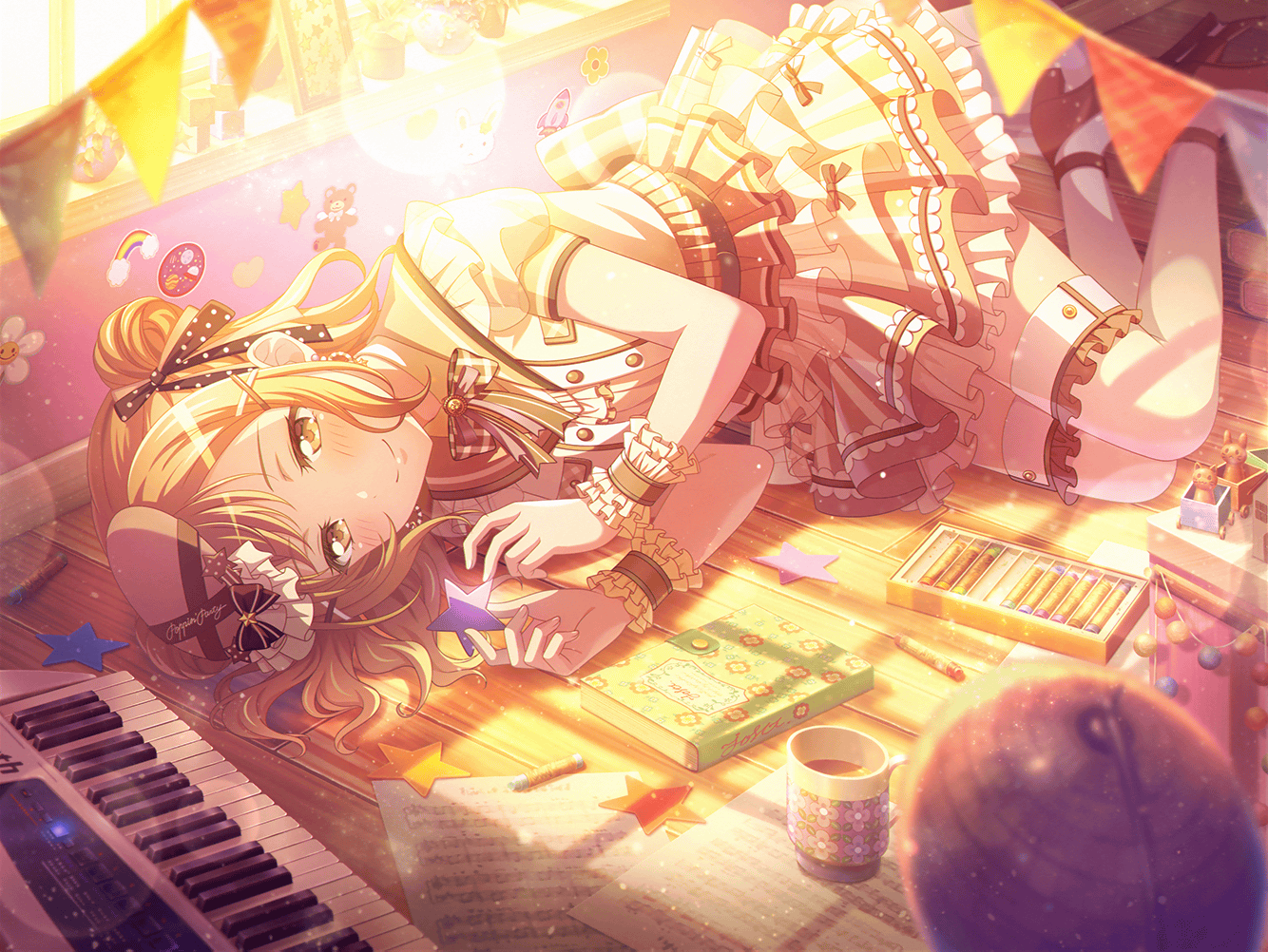 Safebooru - bang dream! blonde hair dress ichigaya arisa long hair smile yellow eyes | 4125081