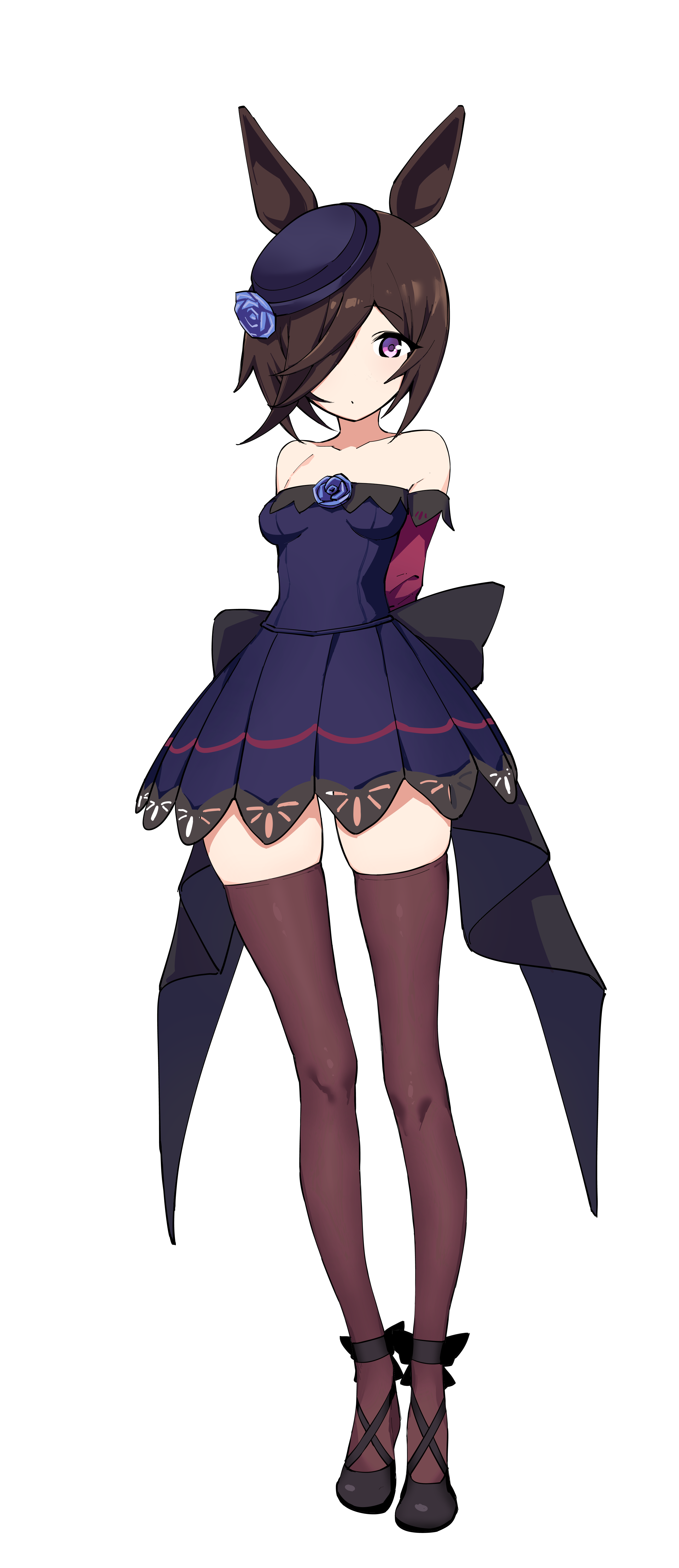 Safebooru - 1girl absurdres alternate hair length alternate hairstyle animal ears arms behind ...