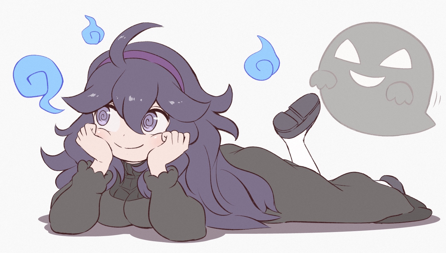 Safebooru - 1girl @ @ ahoge black dress dress ghost hairband hex maniac (pokemon) kurachi mizuki ...