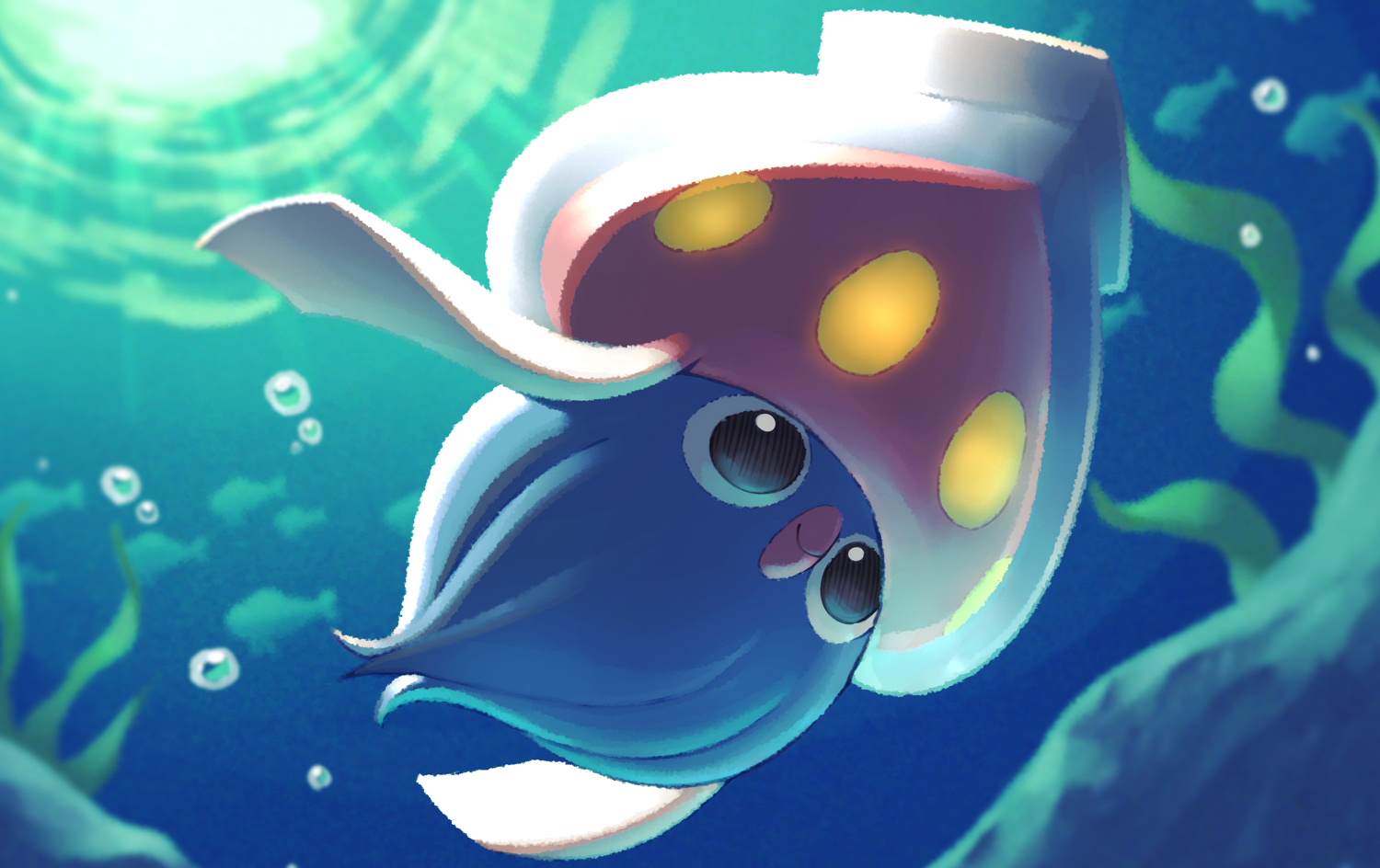 Safebooru - air bubble bubble closed mouth commentary request fish from ...