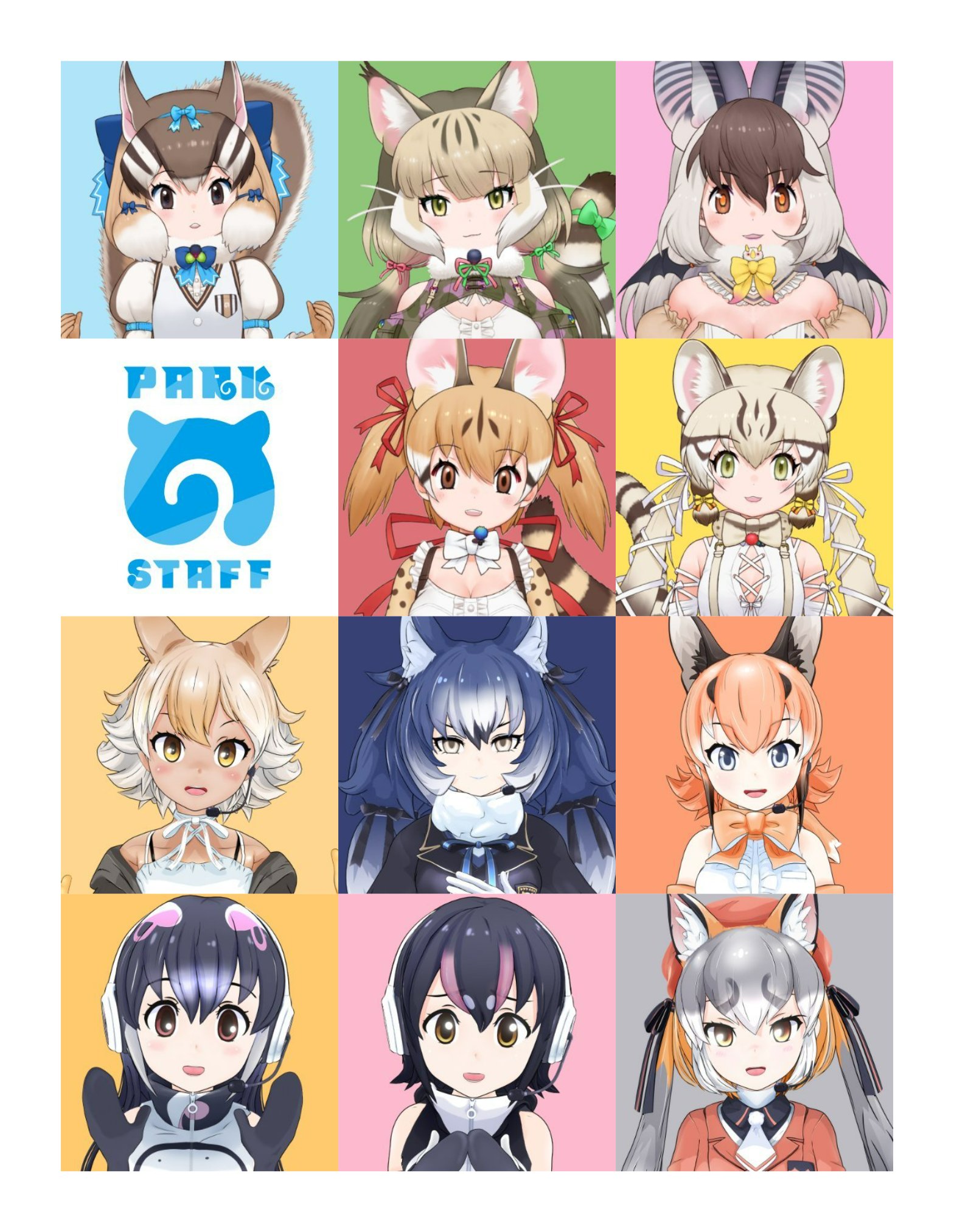 Safebooru - african penguin (kemono friends) animal ear fluff animal ears black hair blonde hair ...