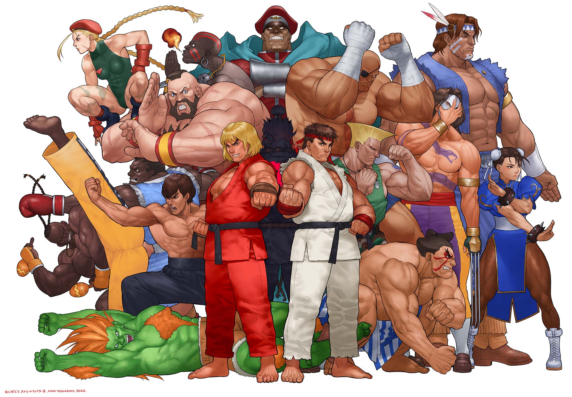 Safebooru - 2girls 6+boys akuma (street fighter) anniversary balrog ...