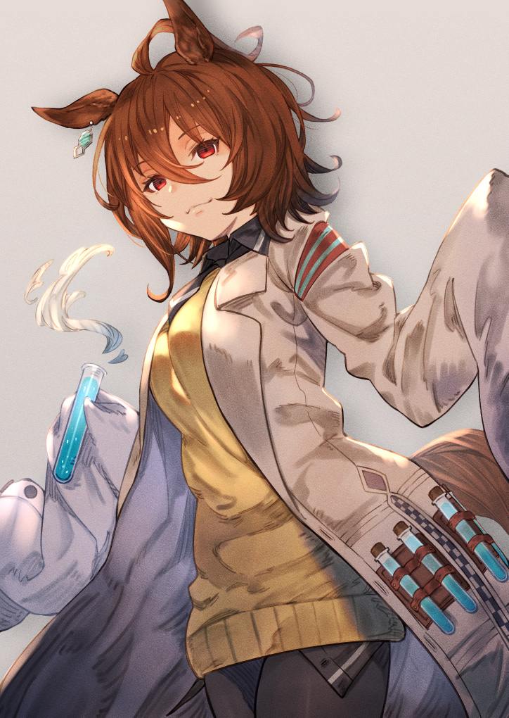 Safebooru - 1girl agnes tachyon (umamusume) ahoge animal ears ayacho black pantyhose brown hair ...