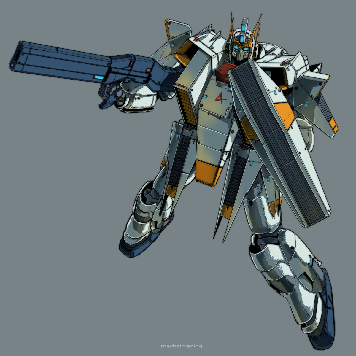Safebooru - beam rifle blue eyes char's counterattack energy gun ...