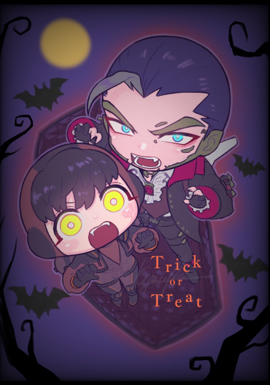 Safebooru - 1boy 1girl apex legends bailian bat (animal) black gloves black hair black pants ...