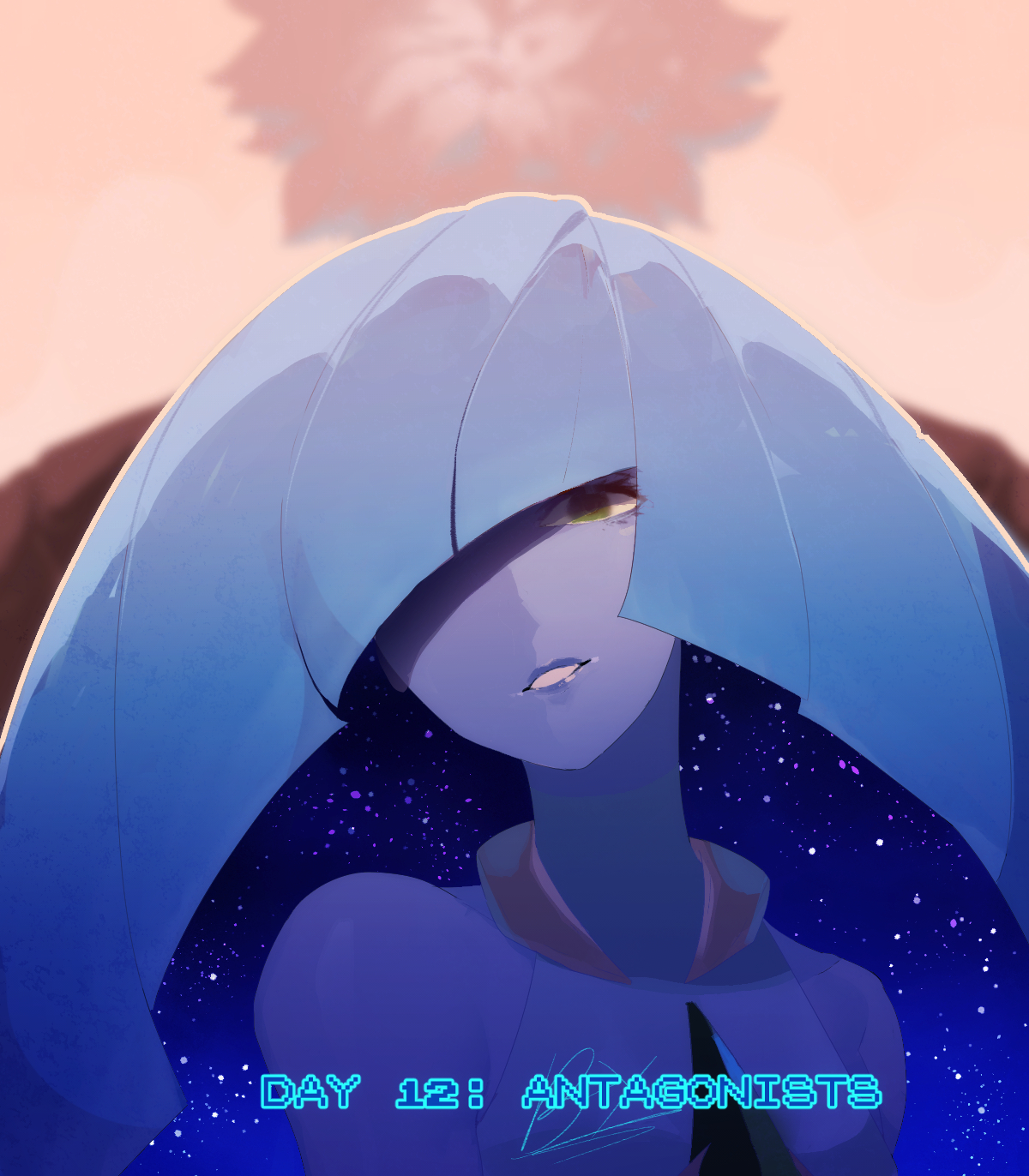 Safebooru - 1girl big hair blue hair colored inner hair crazy eyes ...