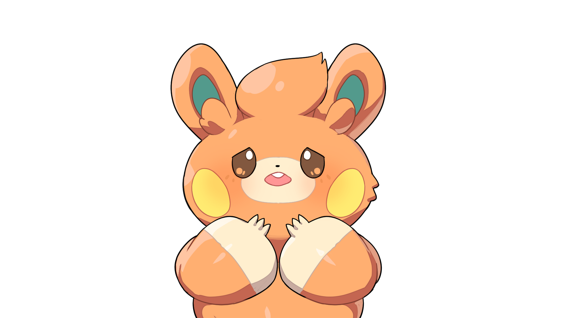 Safebooru - animal focus blush blush stickers brown eyes buck teeth ...