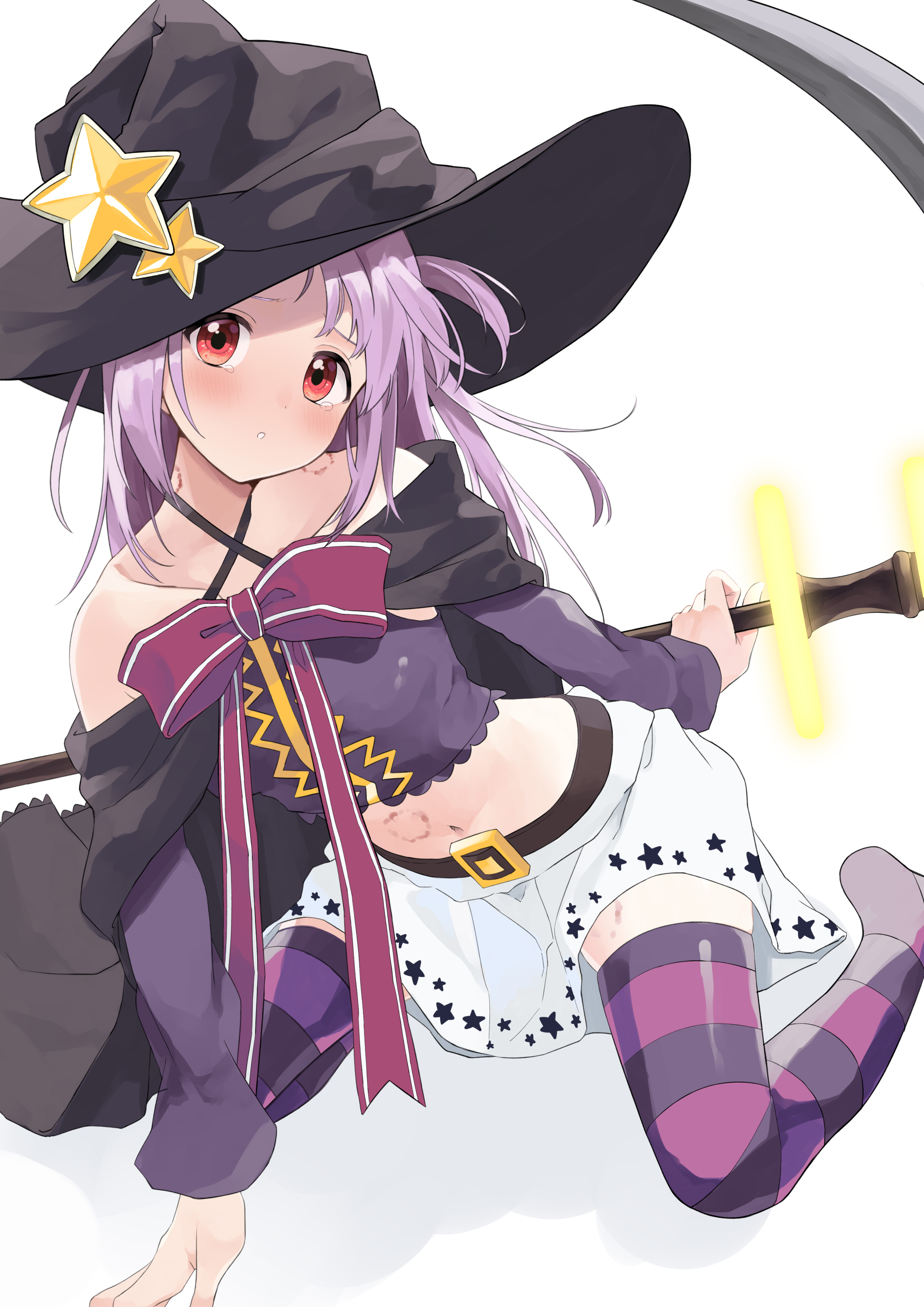 Safebooru - 1girl absurdres arm warmers bangs belt black cape black headwear black shirt brown ...