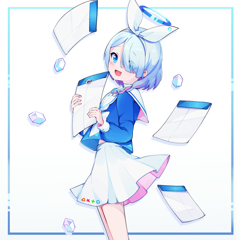 Safebooru - 1girl aqua hair arona (blue archive) bangs blue archive blue eyes bow hairband braid ...