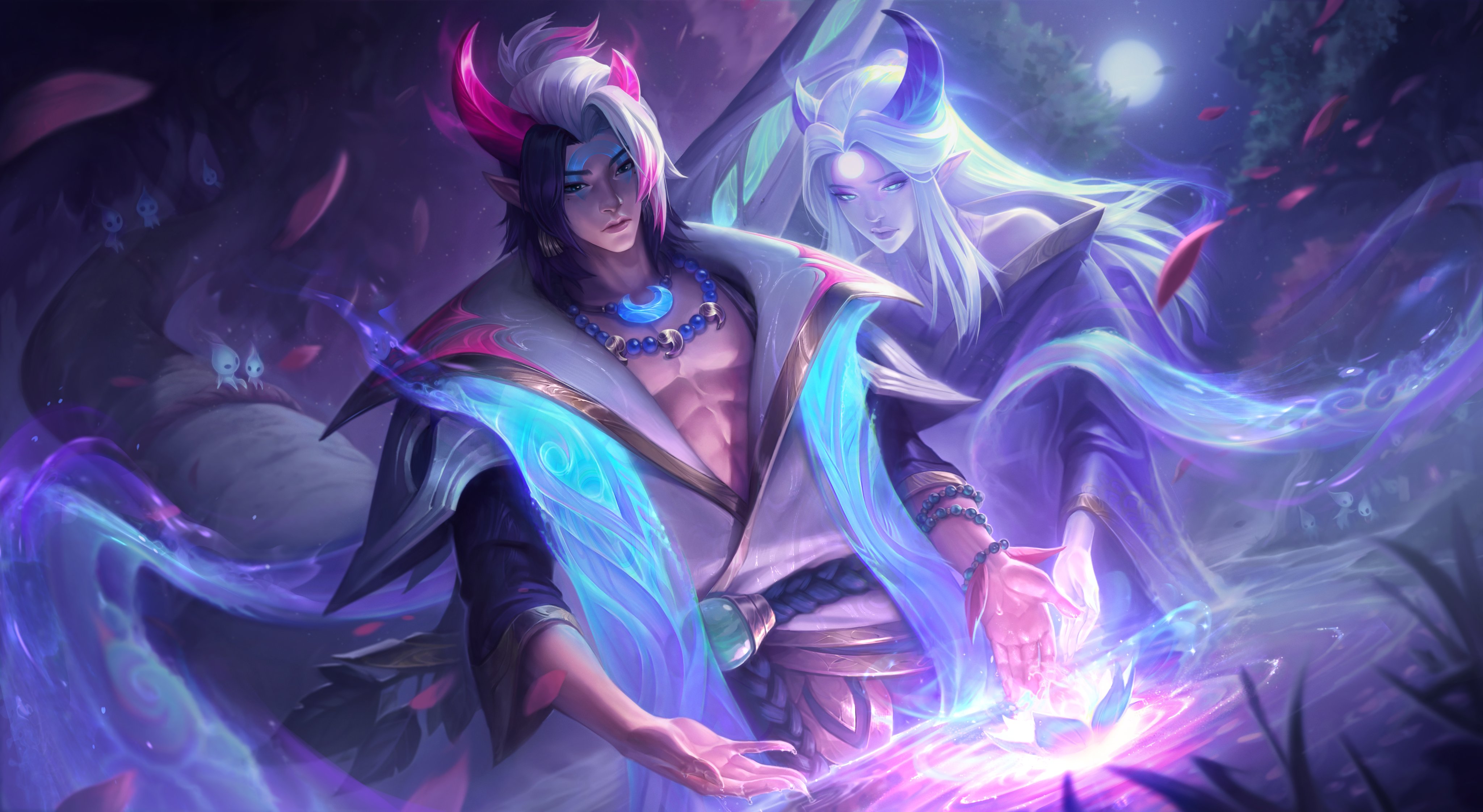 Safebooru - 1boy 1girl abs absurdres alune (league of legends) aphelios ...