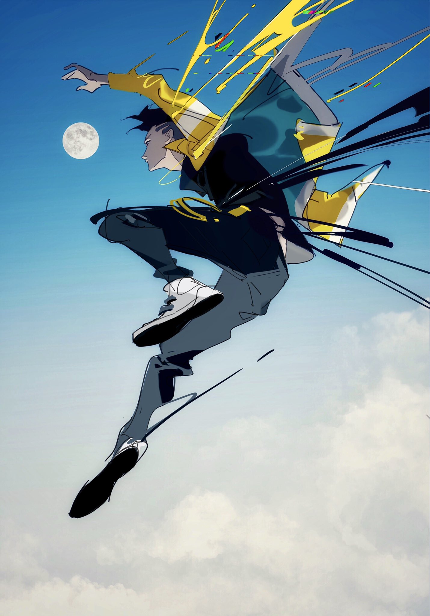 Safebooru - 1boy clouds cyberpunk (series) cyberpunk edgerunners david ...