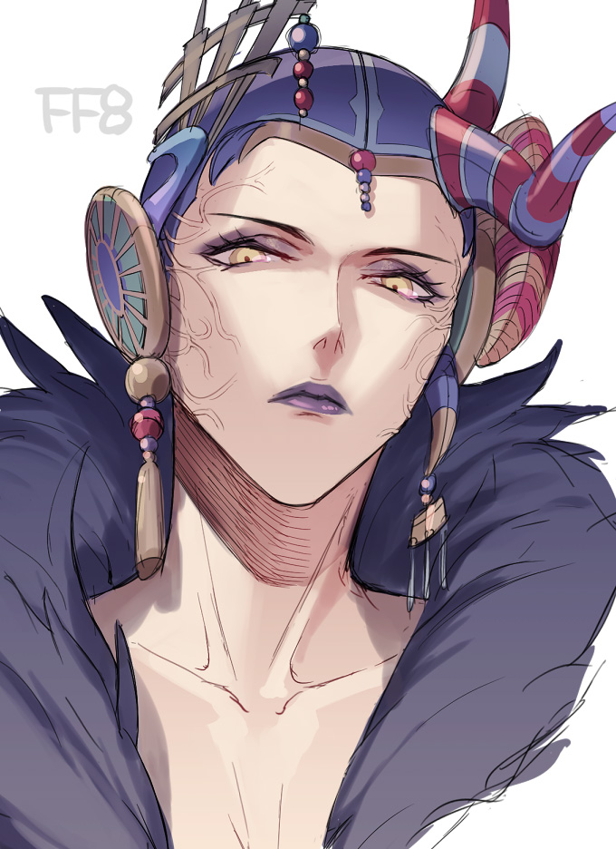 Safebooru - 1girl black fur close-up collarbone edea kramer eyeshadow ...