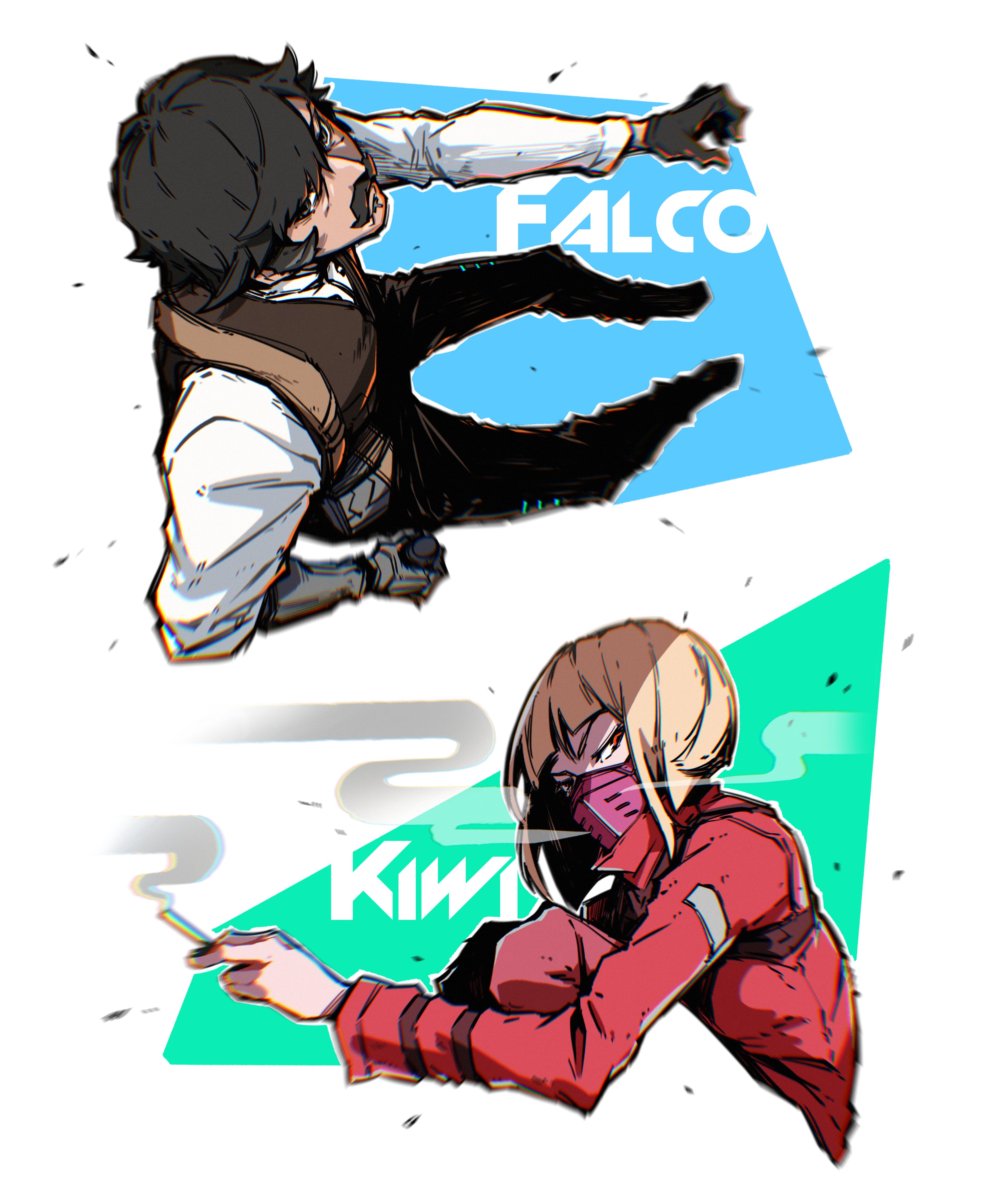 Safebooru - 1boy 1girl absurdres black gloves black hair blonde hair ...