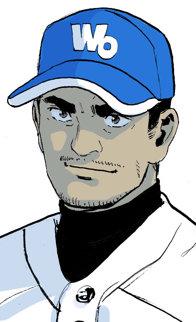 Safebooru - 1boy baseball cap black hair bonda natsunosuke facial hair gurazeni hat imajun male ...