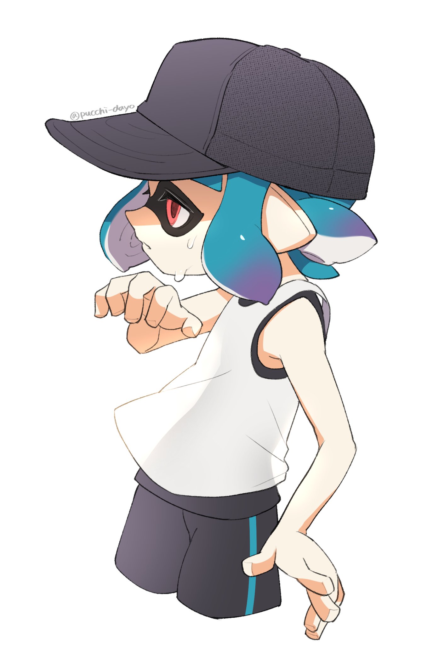 Safebooru - 1girl bare arms bare shoulders baseball cap black headwear ...