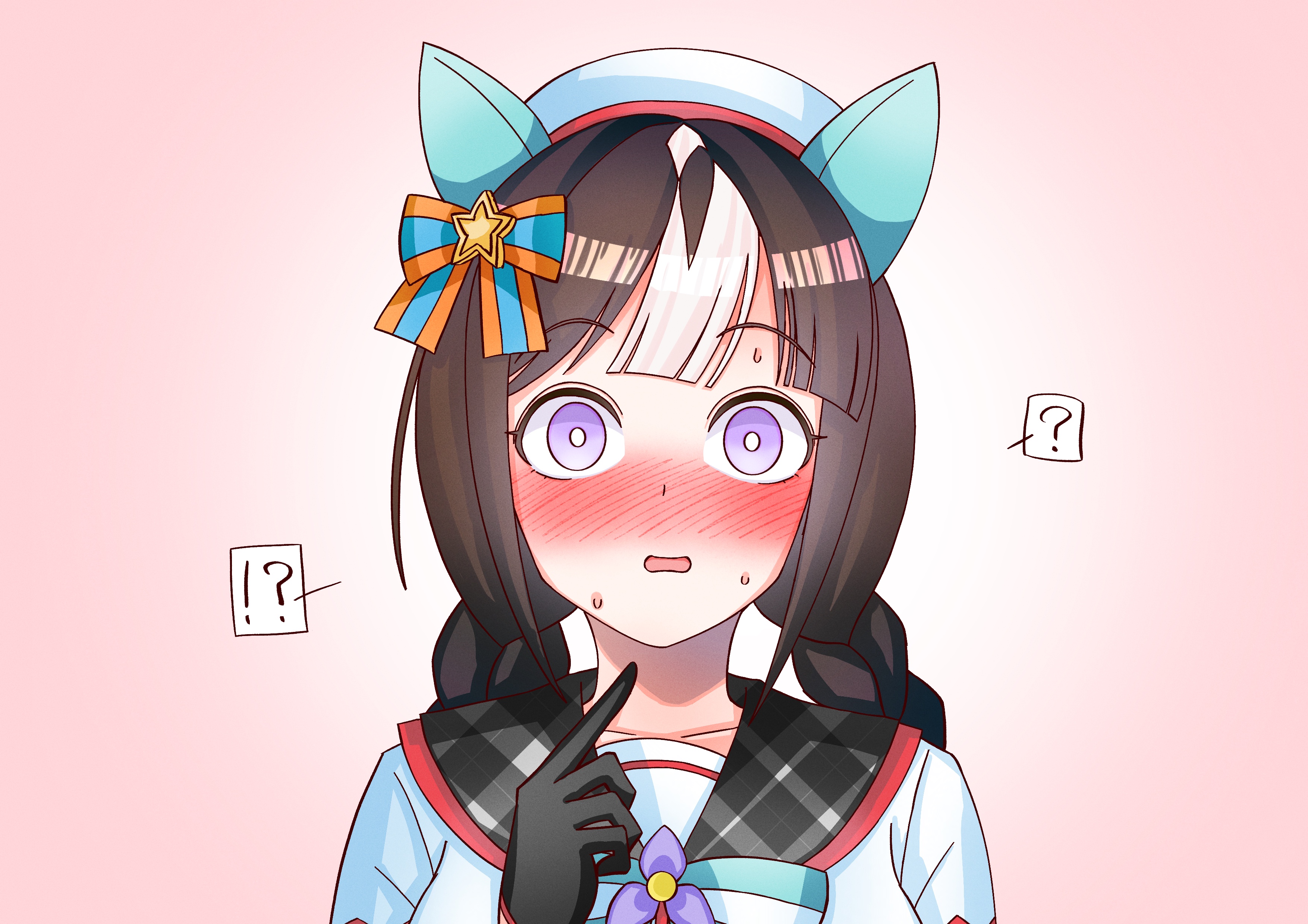 Safebooru - ? absurdres akami (sakanaakami) animal ears beret black ...