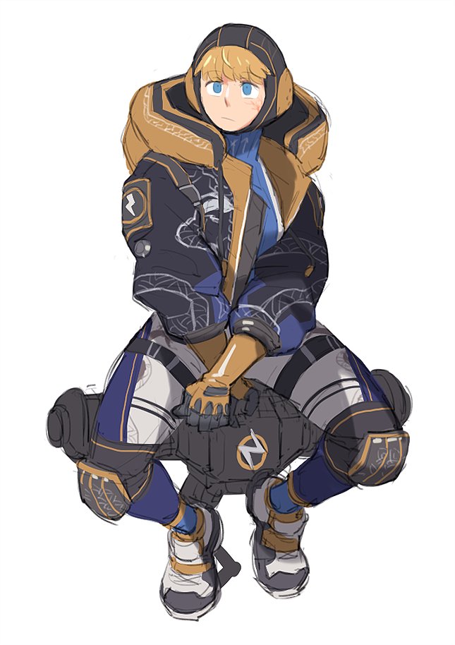 Safebooru - 1girl animification apex legends bangs black headwear blue bodysuit blue eyes ...