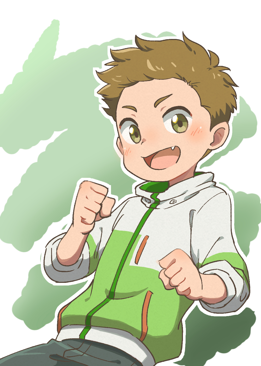 Safebooru - 1boy ame wo tsugeru hyouryuu danchi blush brown hair ...