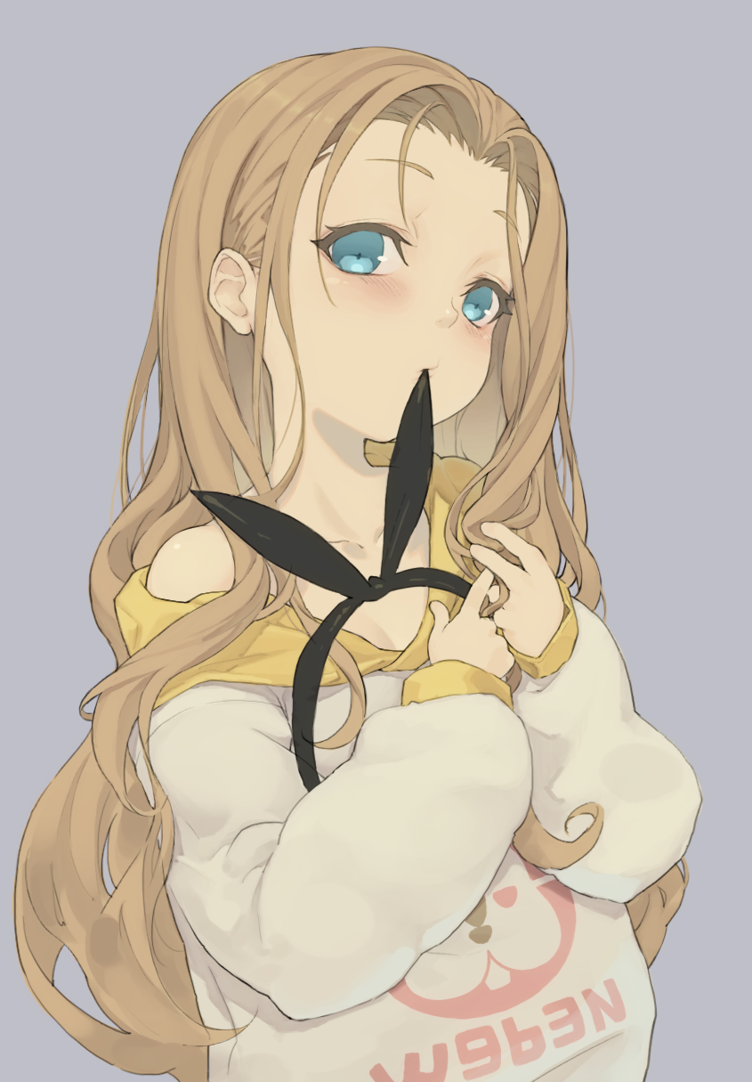 Safebooru - 1girl armais (me-chan337) black bow blonde hair blue eyes blush bow bow hairband ...
