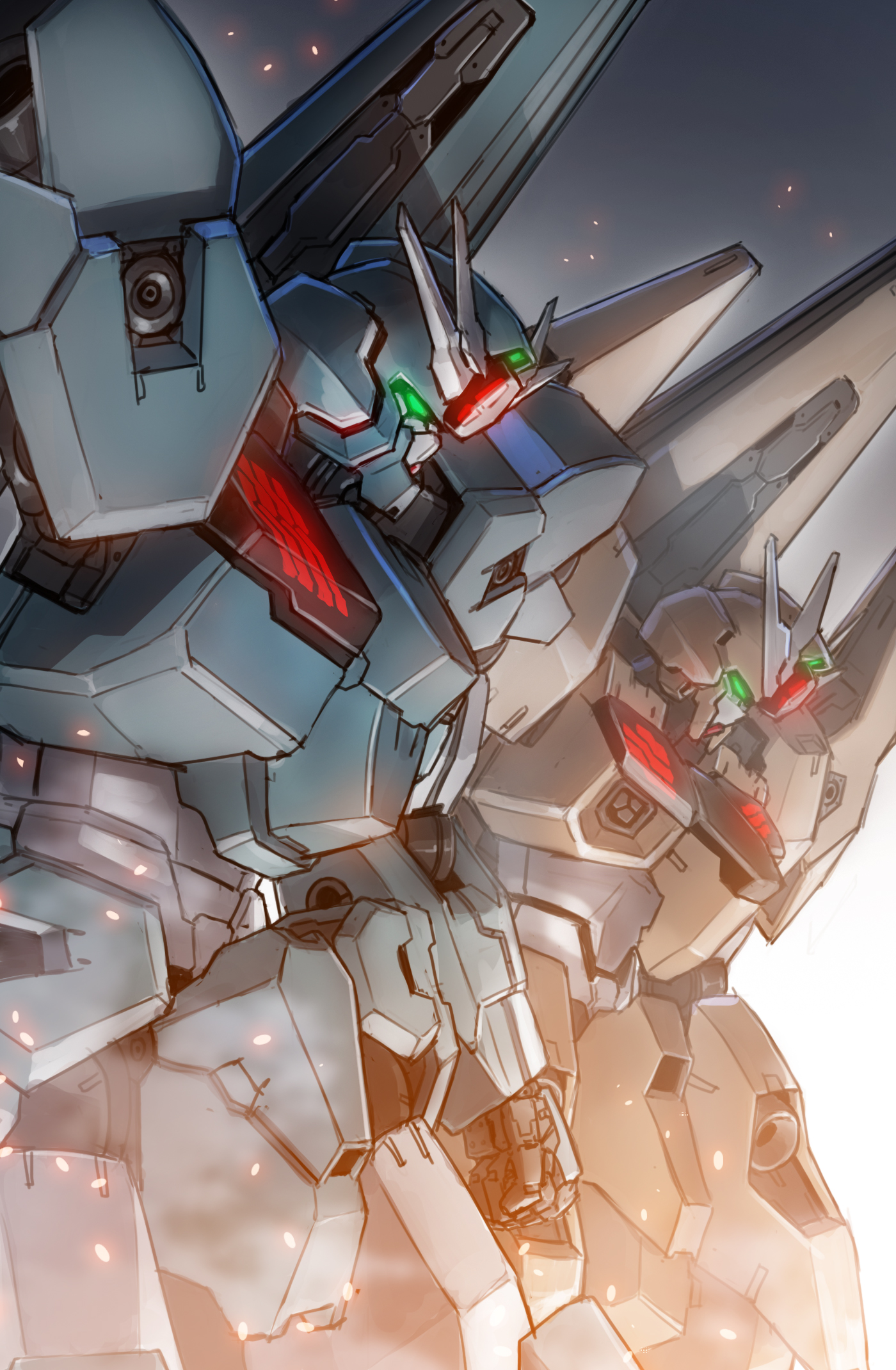 Safebooru - clenched hand embers from side glowing glowing eyes green ...