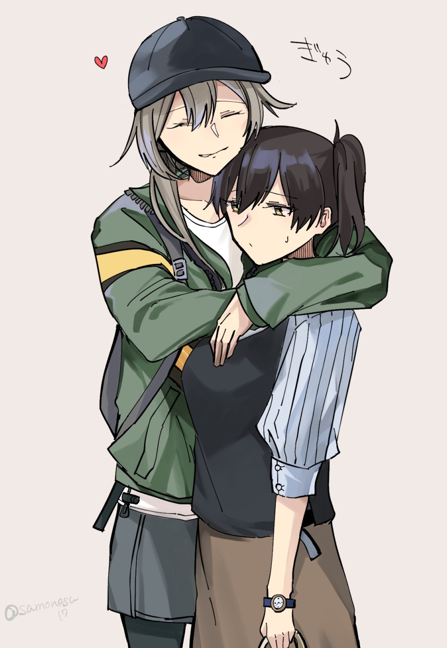 Safebooru - alternate costume baseball cap black hair black headwear black pantyhose black vest ...