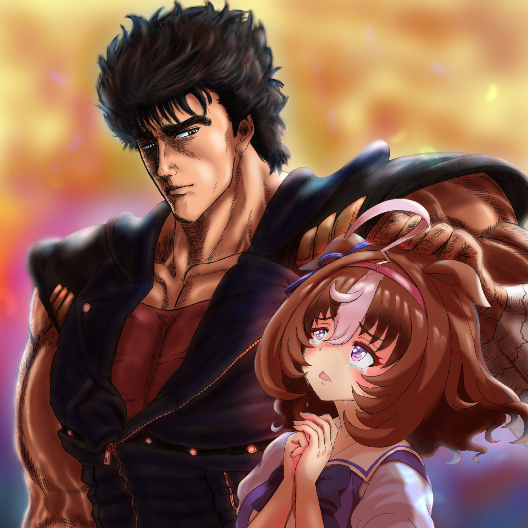 Safebooru - 1boy 1girl :3 @ @ animal ears brown hair dojikko headpat ...