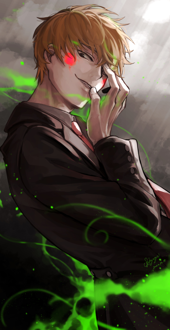 Safebooru 1boy Artist Name Aura Aya Shiro423 Black Shirt Black Suit 3857