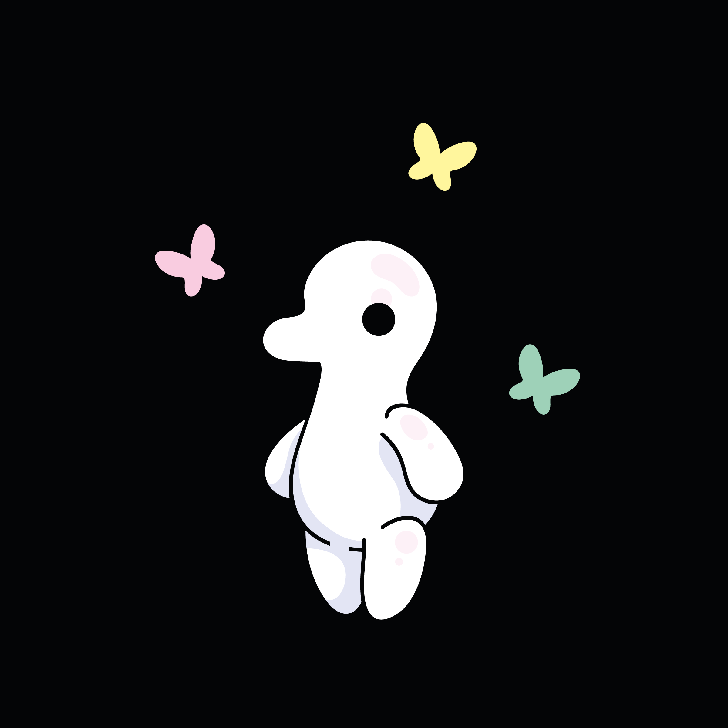 Safebooru - absurdres bird black background black eyes bug butterfly ...