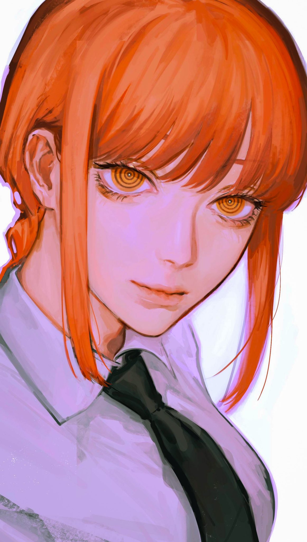 Safebooru - 1girl bangs black necktie blank eyes braid chainsaw man collared shirt highres ...