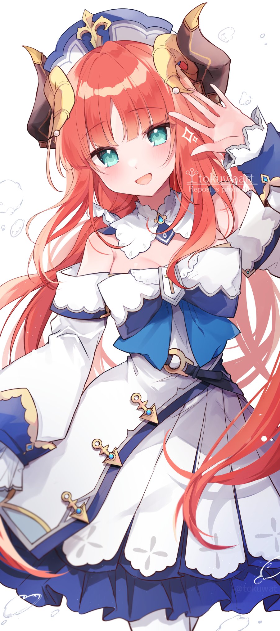 Safebooru - 1girl :d alternate costume aqua eyes artist name bangs barbara (genshin impact ...