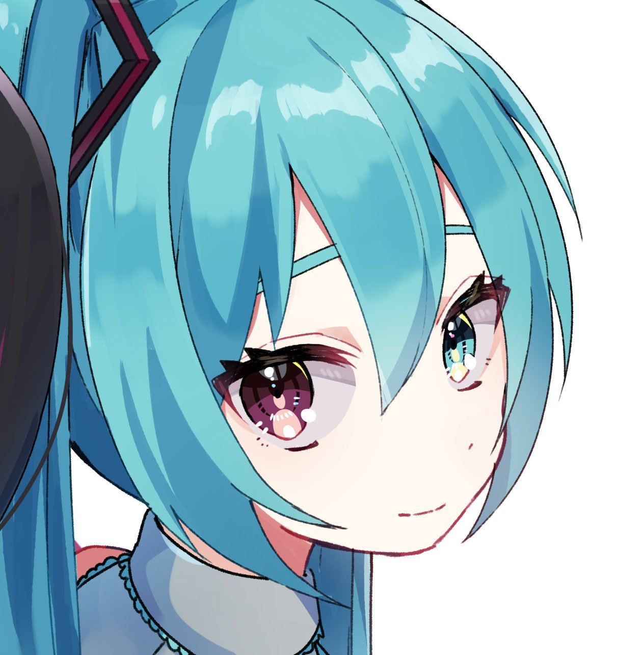 Safebooru - 1girl aqua eyes aqua hair aqua theme bangs closed mouth ...
