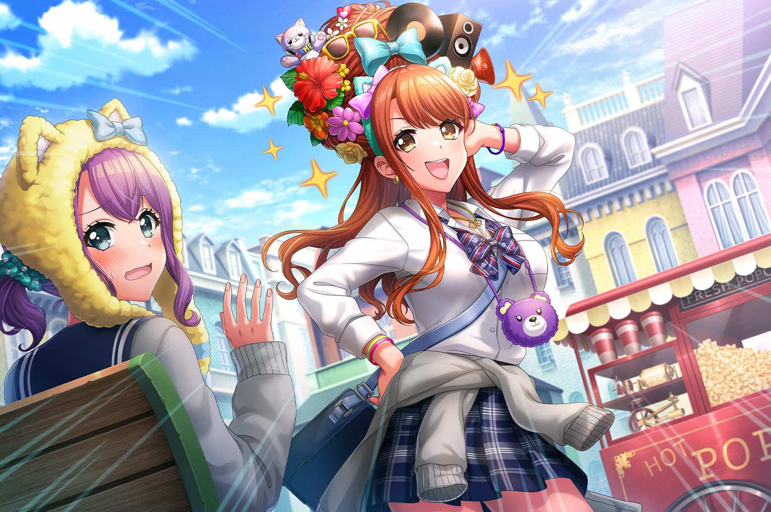 Safebooru - blush brown eyes brown hair d4dj dress long hair seto rika smile | 4187359