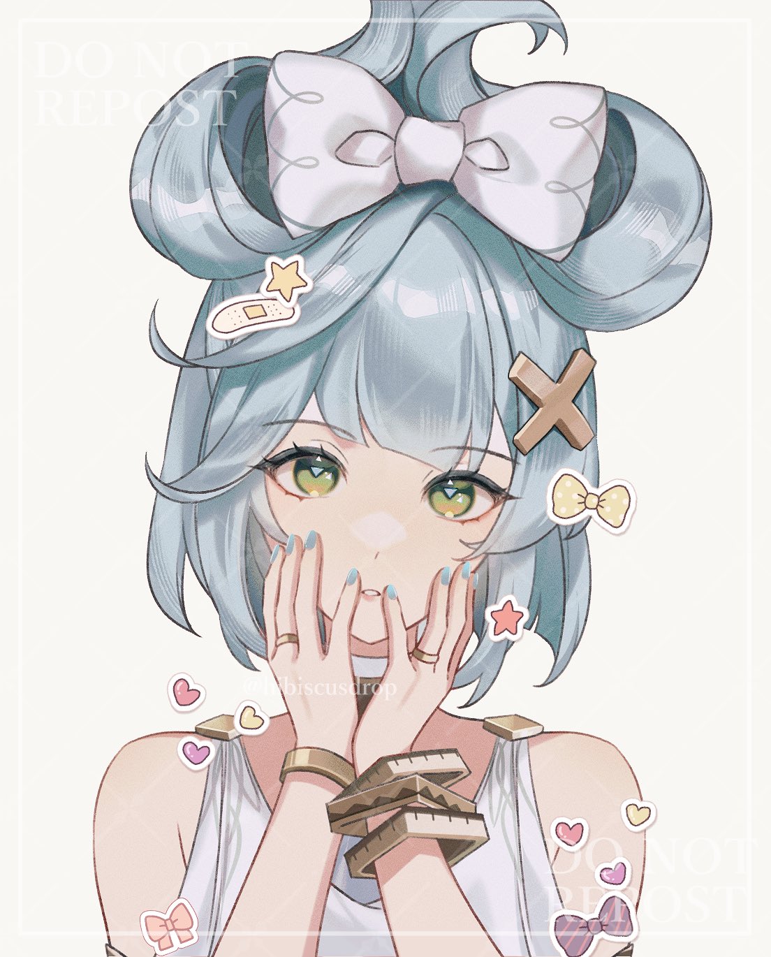 Safebooru - 1girl alternate hairstyle aqua hair bangs bare shoulders blunt bangs bow bracelet ...