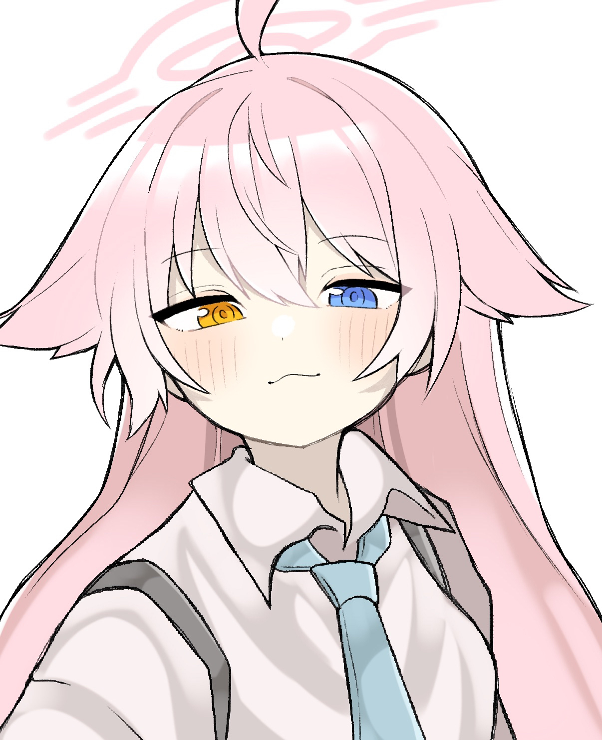 Safebooru - 1girl ahoge bangs blue archive blue eyes blue necktie blush closed mouth codename ...