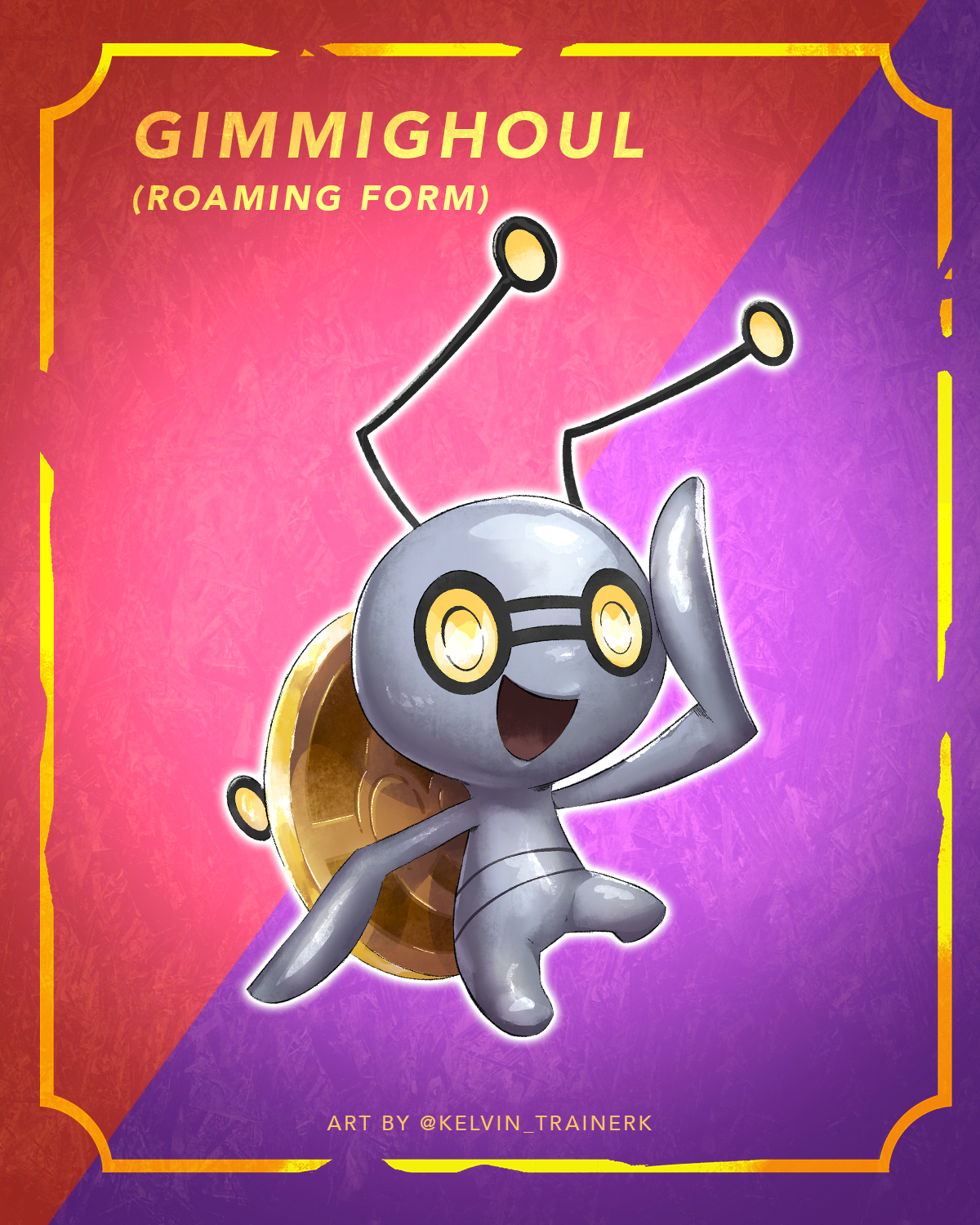 Safebooru - :d antennae character name coin commentary framed full body ...