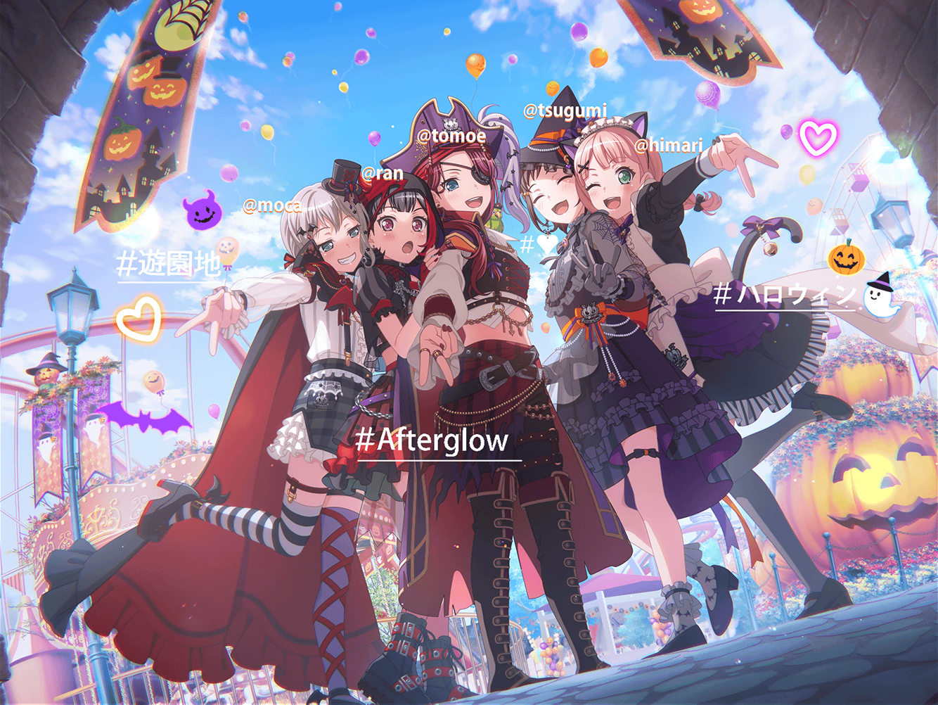 Safebooru - ;d afterglow (bang dream!) aoba moca aoba moka bang dream! bangs black hair blue ...