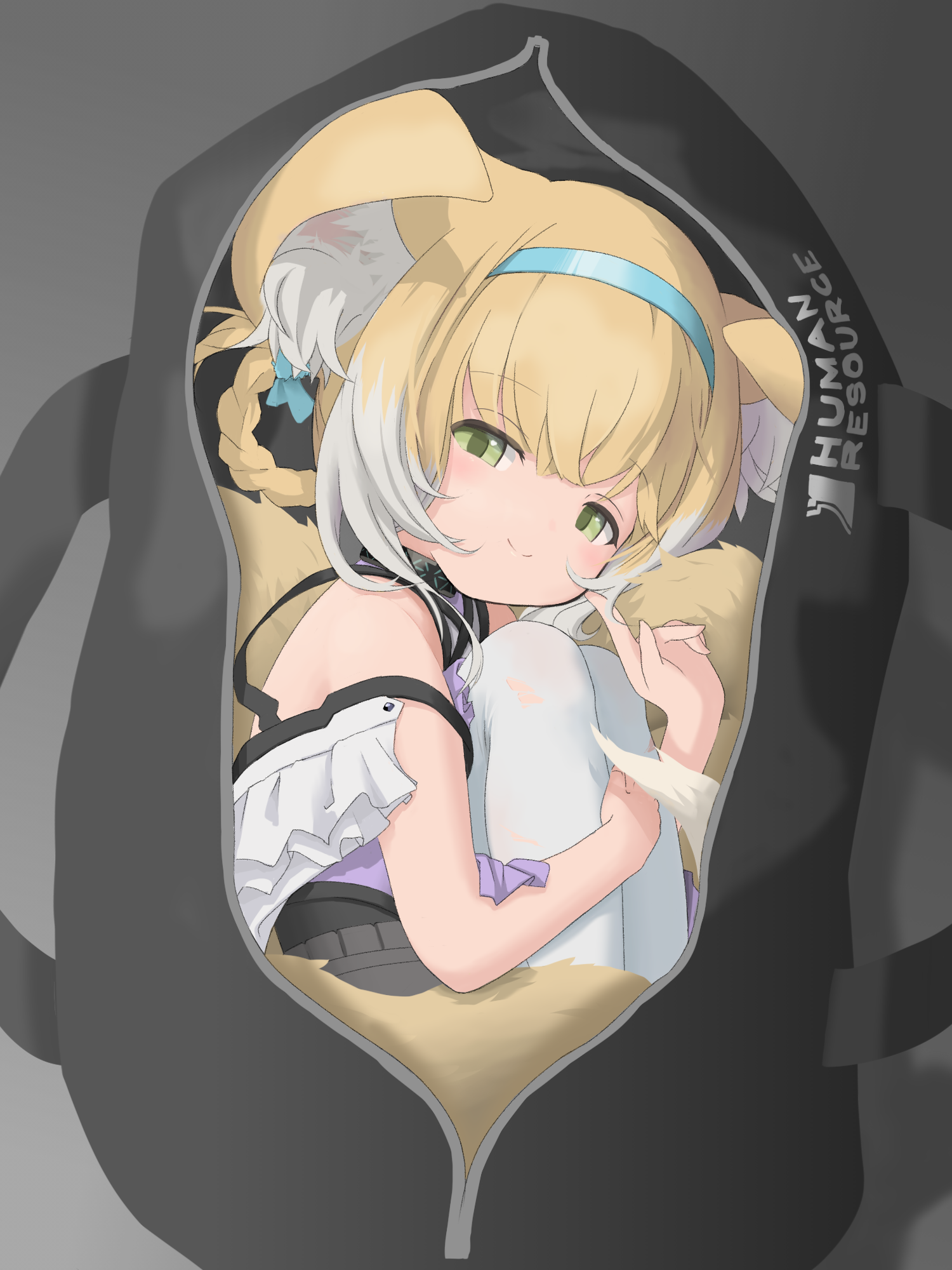 Safebooru - 1girl animal ear fluff animal ears aqua hairband arknights bag bangs blonde hair ...