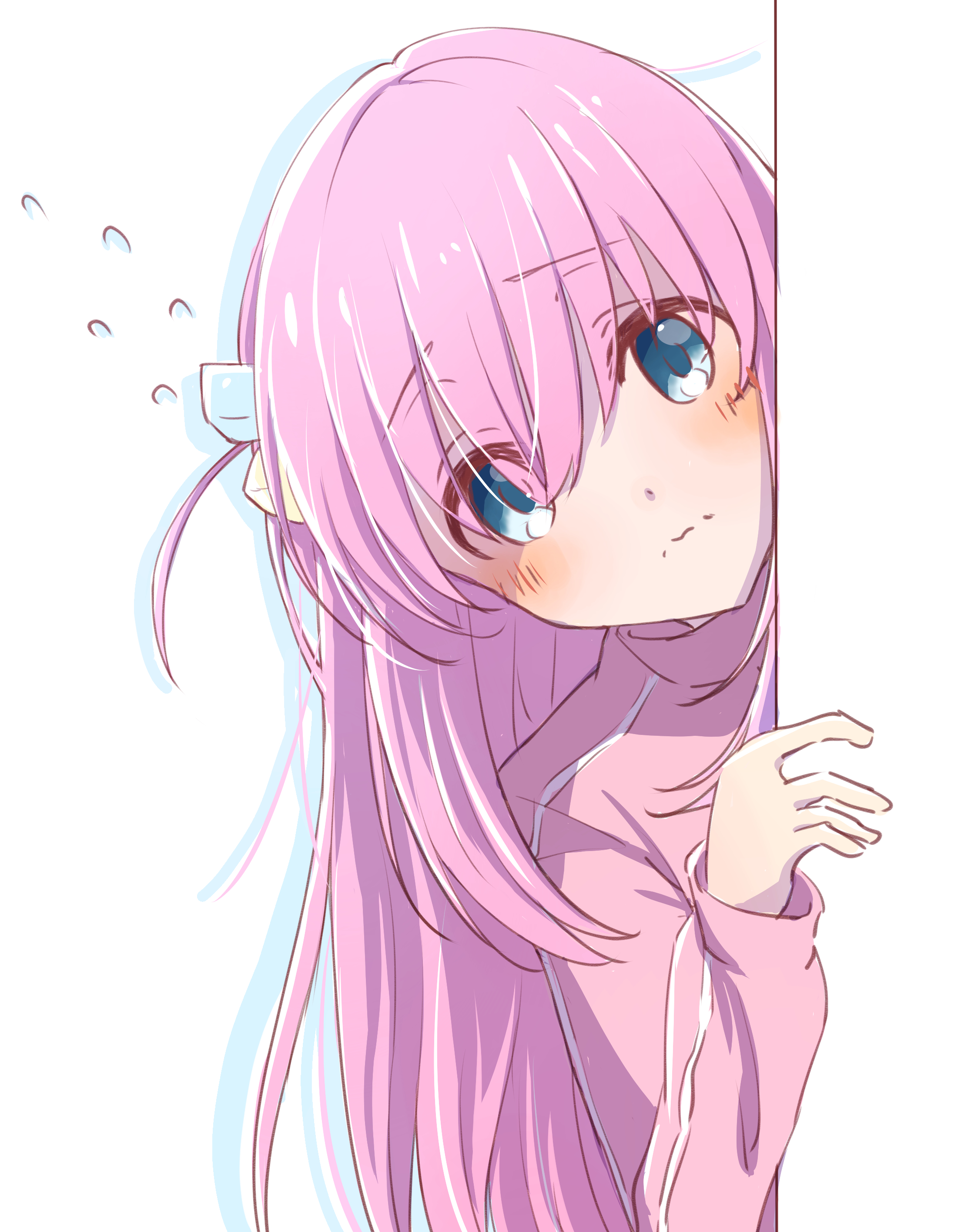 Safebooru - 1girl absurdres bangs berry1 blue eyes blush bocchi the rock! commentary request ...