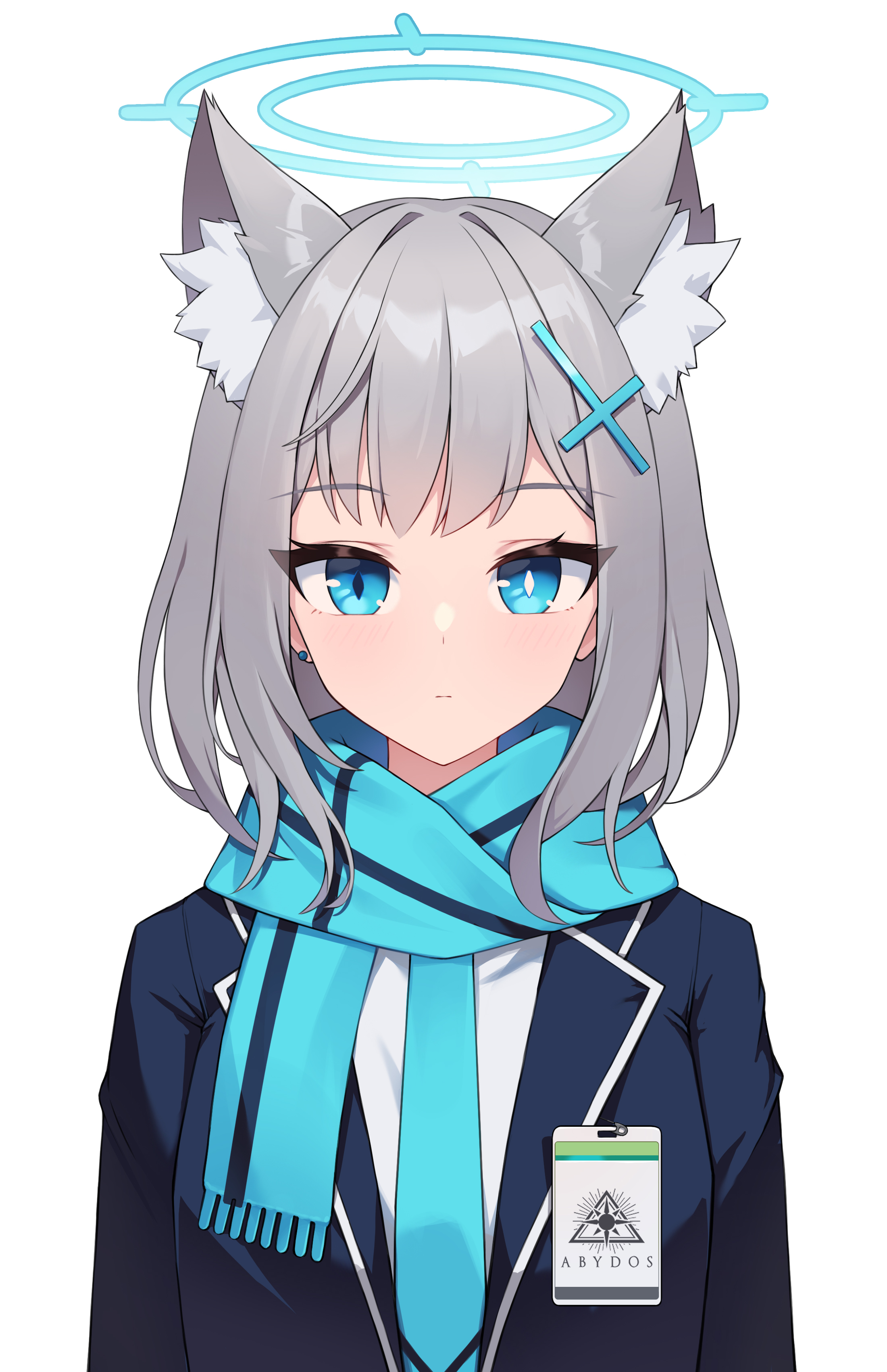 Safebooru - 1girl absurdres animal ear fluff animal ears bangs blue ...