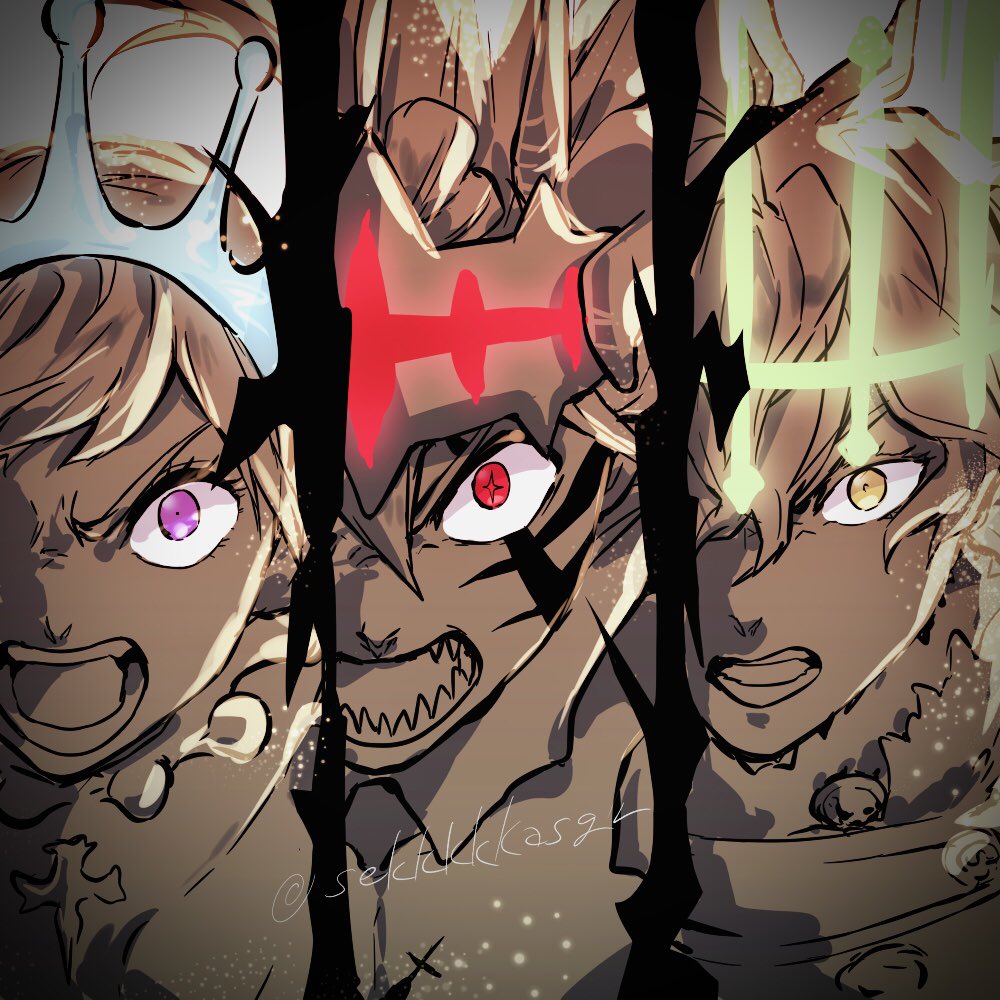 Safebooru - 1girl 2boys angry asta (black clover) black clover black ...