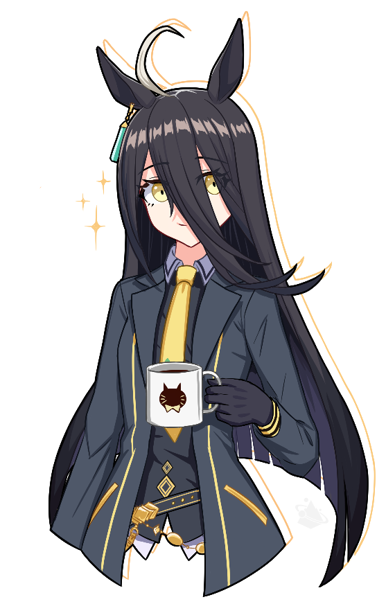 Safebooru - 1girl ahoge animal ears bangs black gloves black hair closed mouth collared shirt ...