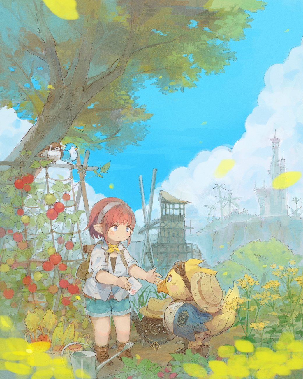 Safebooru - 1girl alpha (ff14) avatar (ff14) backpack bag bangs basket ...