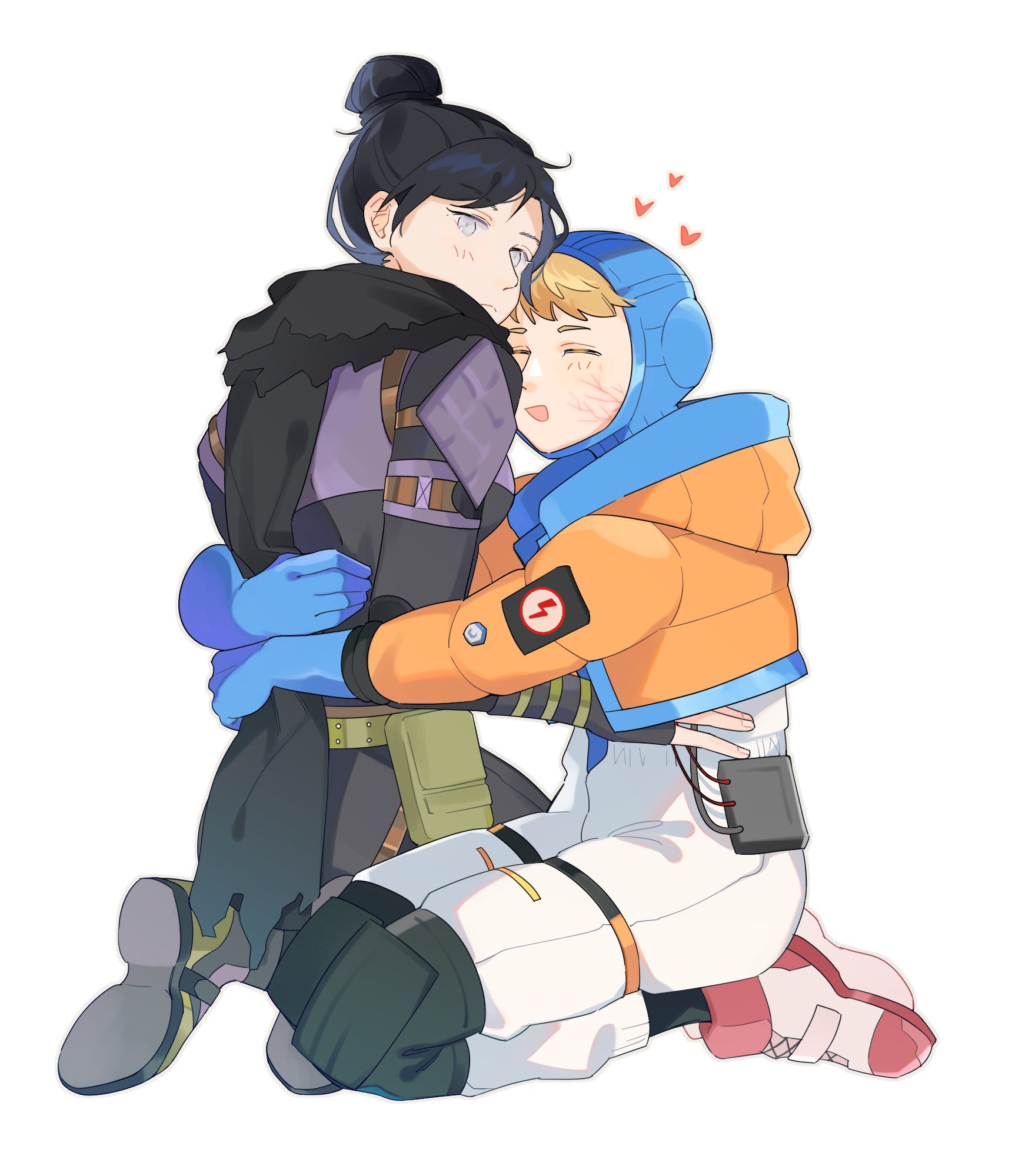 Safebooru - 2girls ^ ^ animification apex legends bangs beijixiong (tangguoruanni) black ...